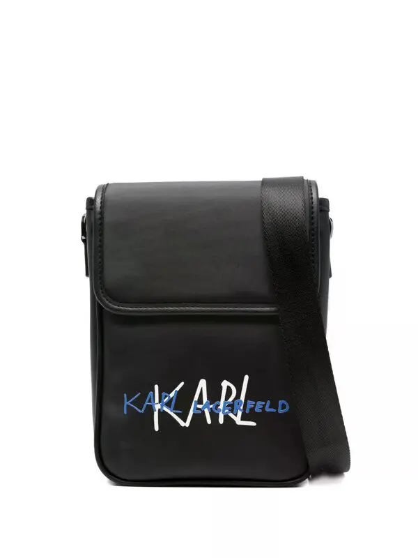 Karl Lagerfeld Logo-print Messenger Bag - Black