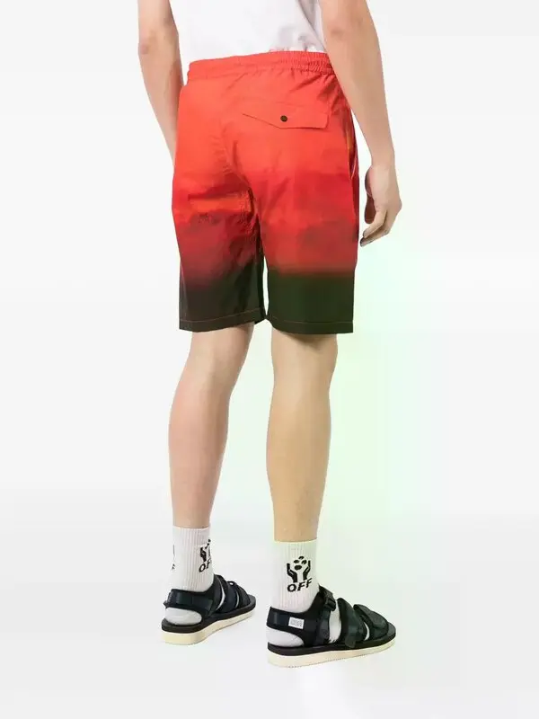 MAHARISHI Sunset-print Drawstring Shorts