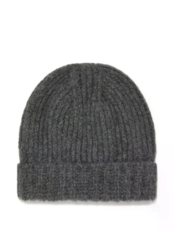 Alanui Ribbed Cashmere Beanie - Grey