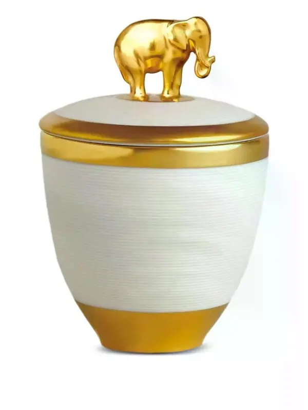 L'Objet Elephant-shaped Lid Candle - White
