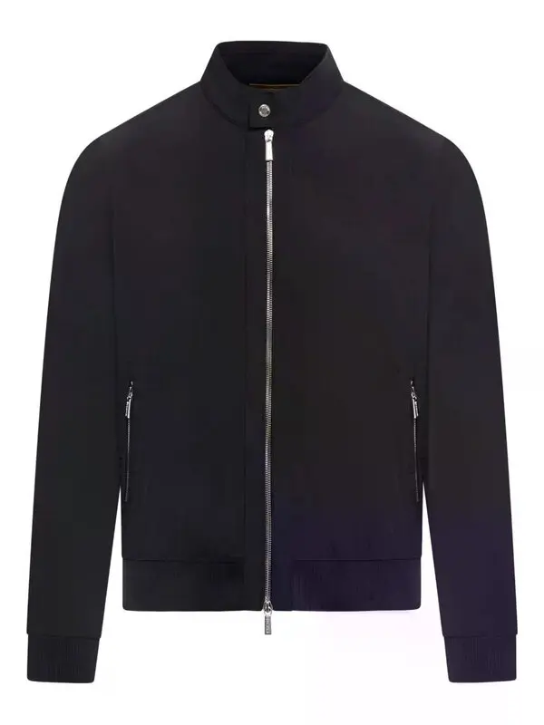 MOORER Zip-up Ribbed Bomber Jacket