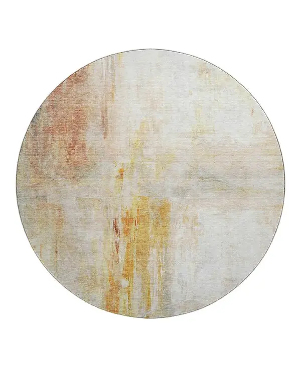 DALYN RUG COMPANY Dalyn Ravenna Washable Rn2 Round Area Rug, 8' X 8 - Paprika