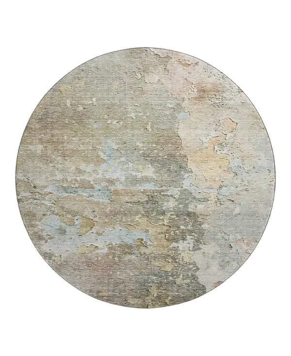 DALYN RUG COMPANY Dalyn Ravenna Washable Rn3 Round Area Rug, 8' X 8 - Brown