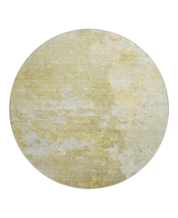 DALYN RUG COMPANY Dalyn Ravenna Washable Rn3 Round Area Rug, 8' X 8 - Gold