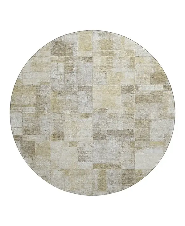 DALYN RUG COMPANY Dalyn Ravenna Washable Rn4 Round Area Rug, 8' X 8 - Beige