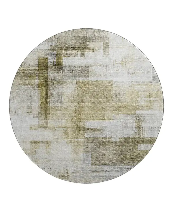 DALYN RUG COMPANY Dalyn Ravenna Washable Rn6 Round Area Rug, 8' X 8 - Taupe