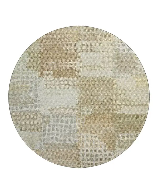 DALYN RUG COMPANY Dalyn Ravenna Washable Rn10 Round Area Rug, 8' X 8 - Beige