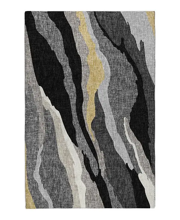 DALYN RUG COMPANY Dalyn Lorenzo Washable Ln4 Area Rug, 8' X 10 - Black