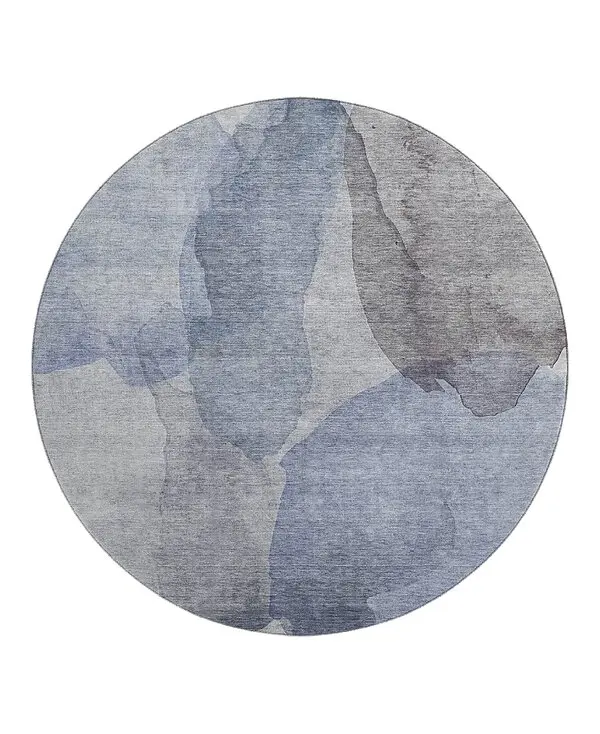 DALYN RUG COMPANY Dalyn Ravenna Washable Rn12 Round Area Rug, 8' X 8 - Blue