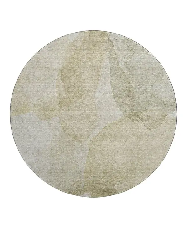 DALYN RUG COMPANY Dalyn Ravenna Washable Rn12 Round Area Rug, 8' X 8 - Putty