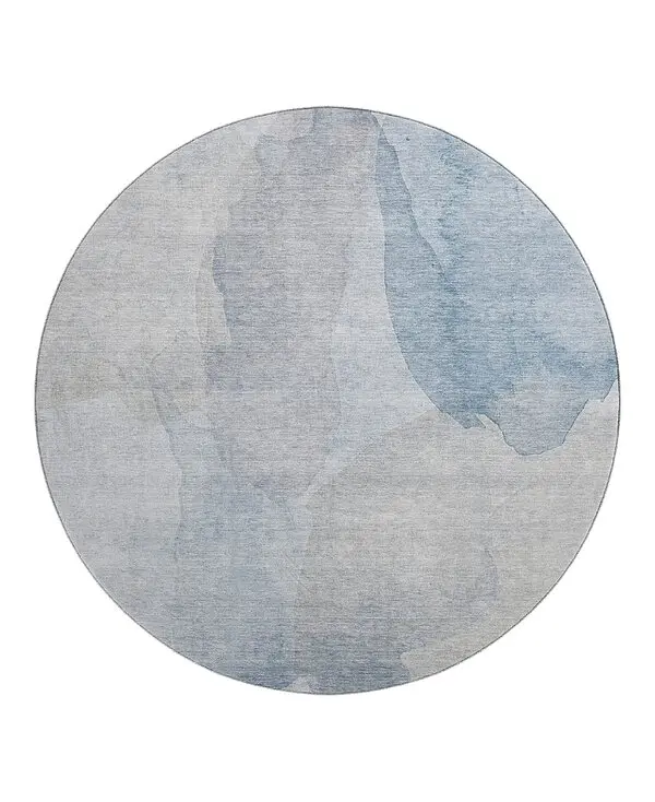 DALYN RUG COMPANY Dalyn Ravenna Washable Rn12 Round Area Rug, 8' X 8 - Sky