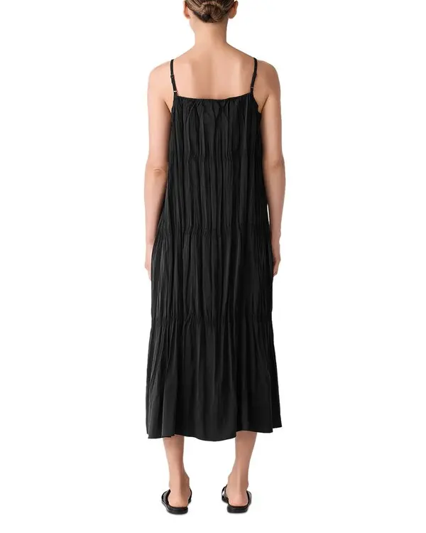 Eileen Fisher Scoop Neck Silk Dress