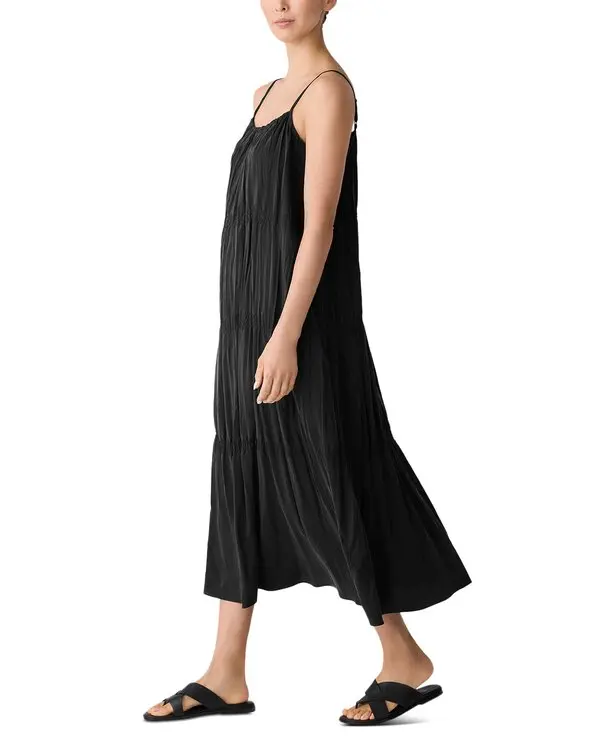 Eileen Fisher Scoop Neck Silk Dress