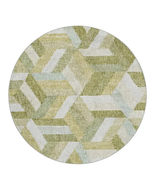 DALYN RUG COMPANY Dalyn Lorenzo Washable Ln1 Round Area Rug, 8' X 8 - Brown