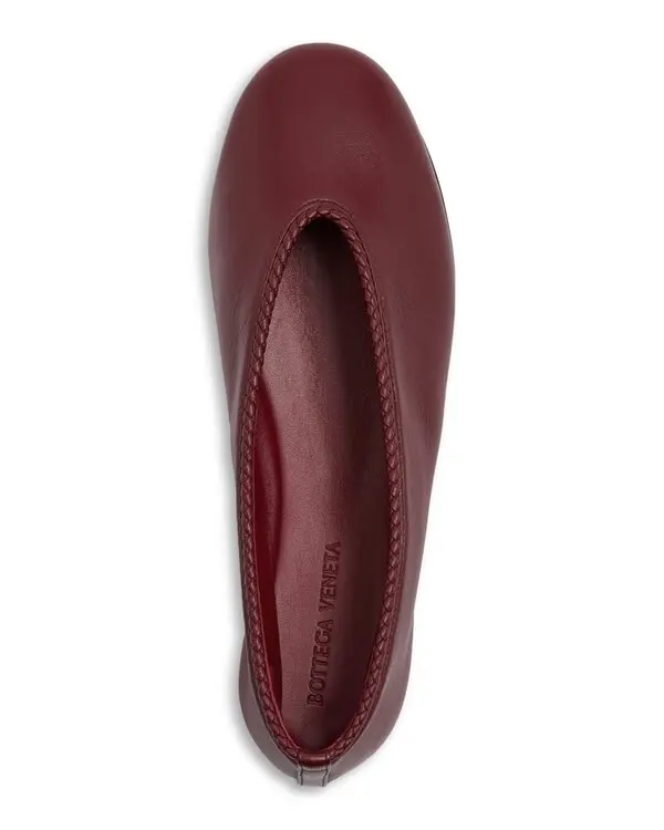 Bottega Veneta Ballerina Flats - Dark Red