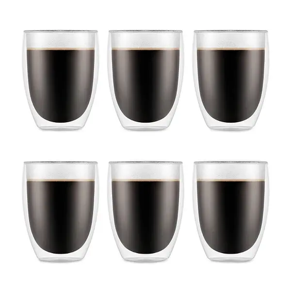 BODUM Pavina Double Wall Glasses, Set Of 6 - Clear