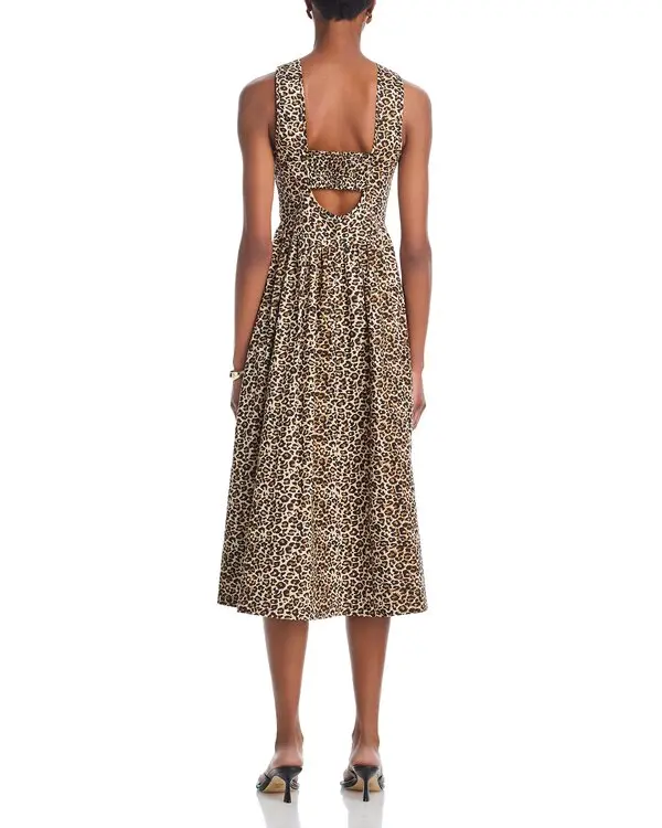 Aqua Sleeveless Animal Print Midi Dress Exclusive