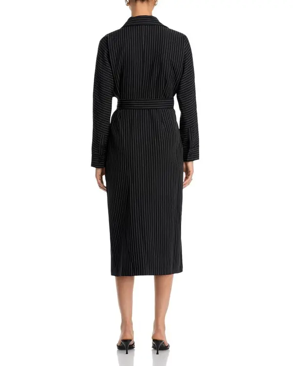 AREA STARS Cass Pinstripe Dress - Black Pinstripe