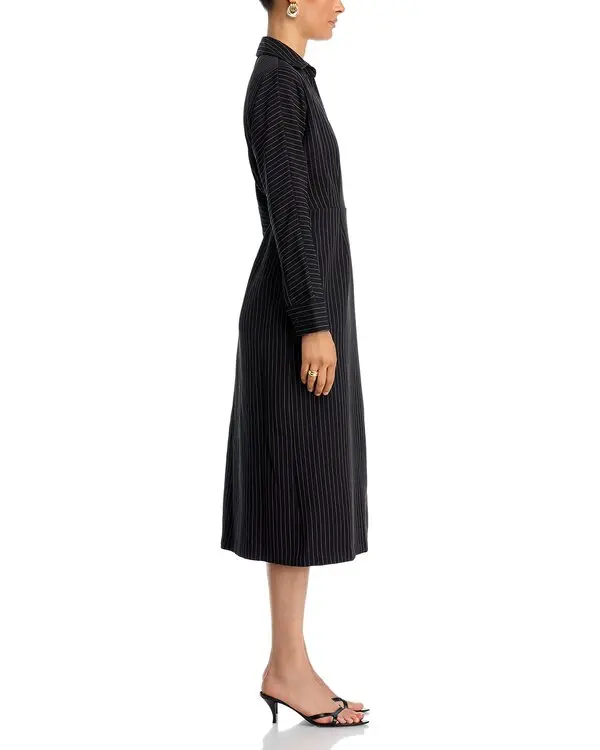 AREA STARS Cass Pinstripe Dress - Black Pinstripe