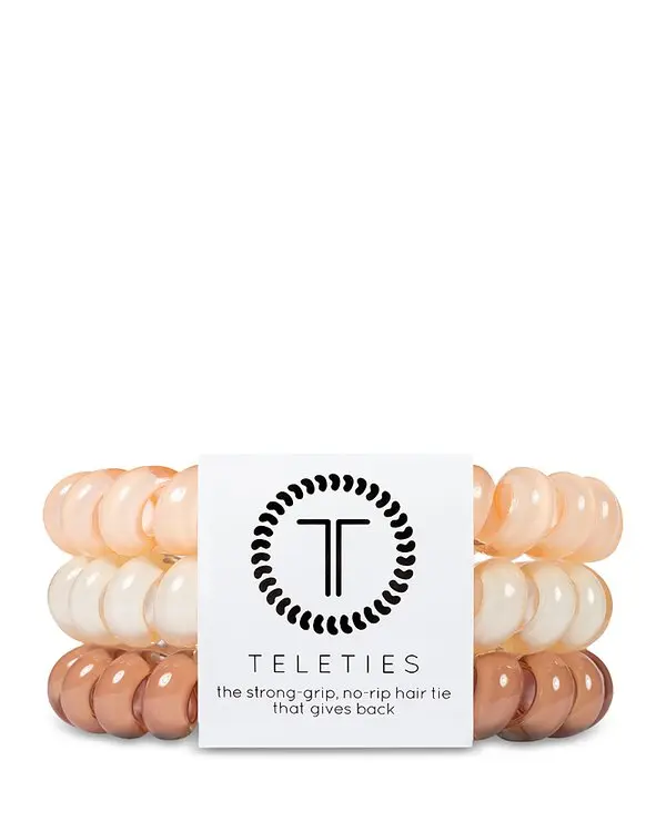 TELETIES Large Hair Ties Pack Of 3 - For The Love Of Nudes