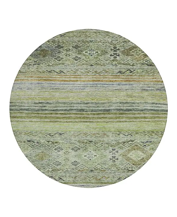 DALYN RUG COMPANY Dalyn Karaj Kj4 Round Area Rug, 8' X 8 - Aloe