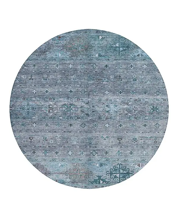 DALYN RUG COMPANY Dalyn Karaj Kj5 Round Area Rug, 8' X 8 - Blue