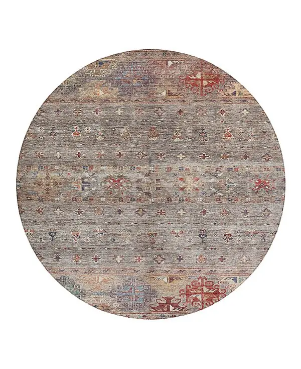DALYN RUG COMPANY Dalyn Karaj Kj5 Round Area Rug, 8' X 8 - Gray