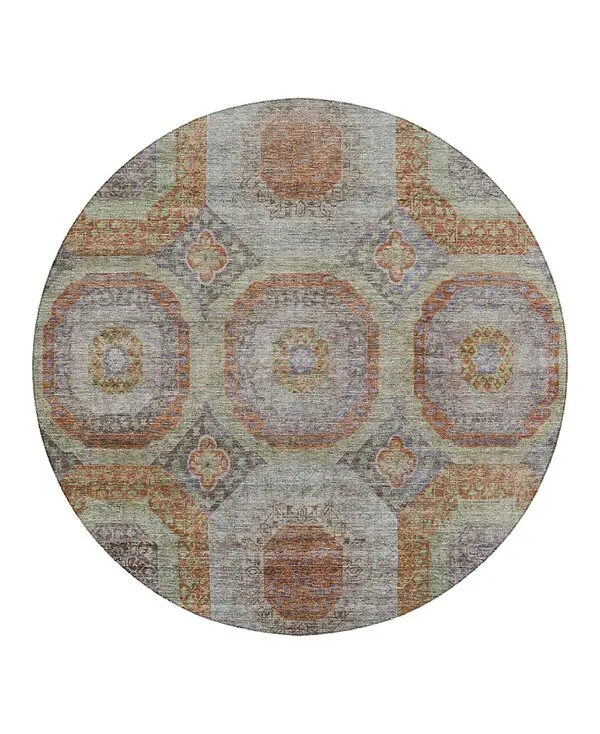 DALYN RUG COMPANY Dalyn Karaj Kj6 Round Area Rug, 8' X 8 - Paprika
