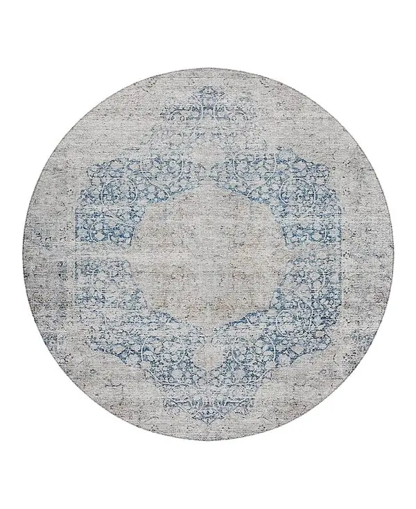 DALYN RUG COMPANY Dalyn Karaj Kj8 Round Area Rug, 8' X 8 - Blue