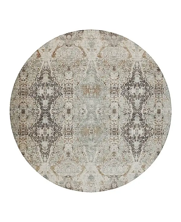 DALYN RUG COMPANY Dalyn Karaj Kj9 Round Area Rug, 8' X 8 - Linen