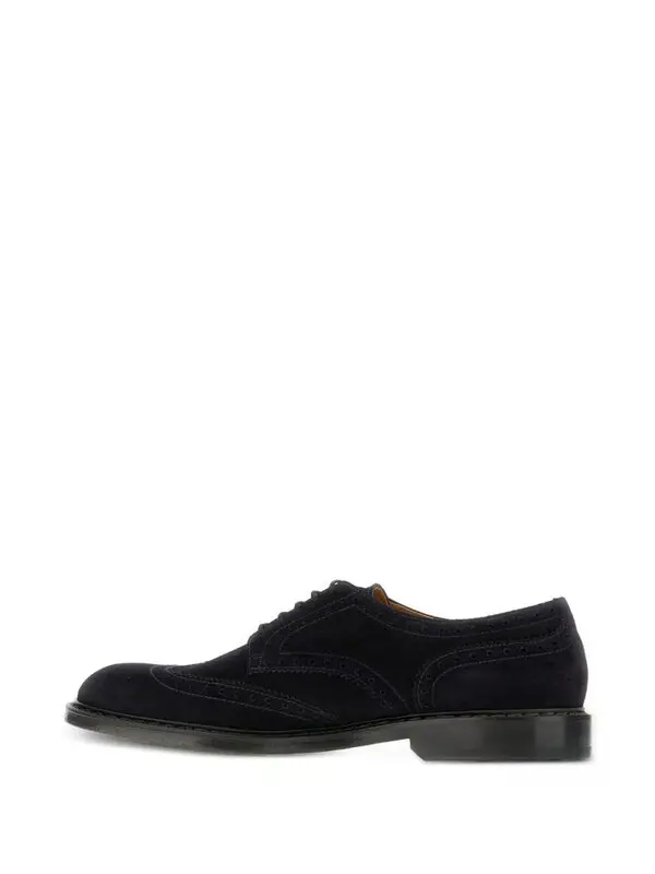 DOUCAL'S Brogue-detail Suede Oxford Shoes