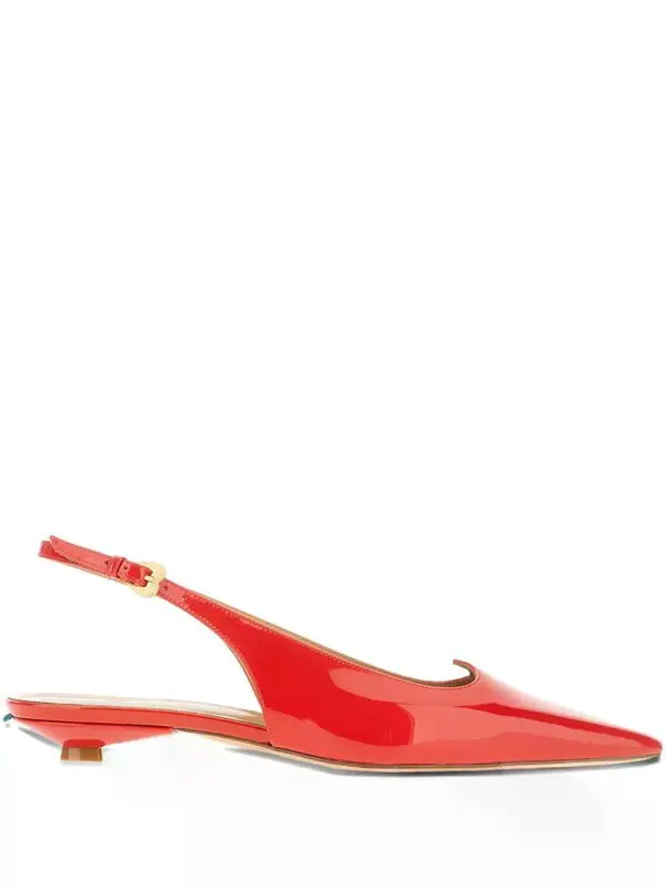 A.BOCCA 15mm Heart-slingback Pointed-toe Flat Pumps