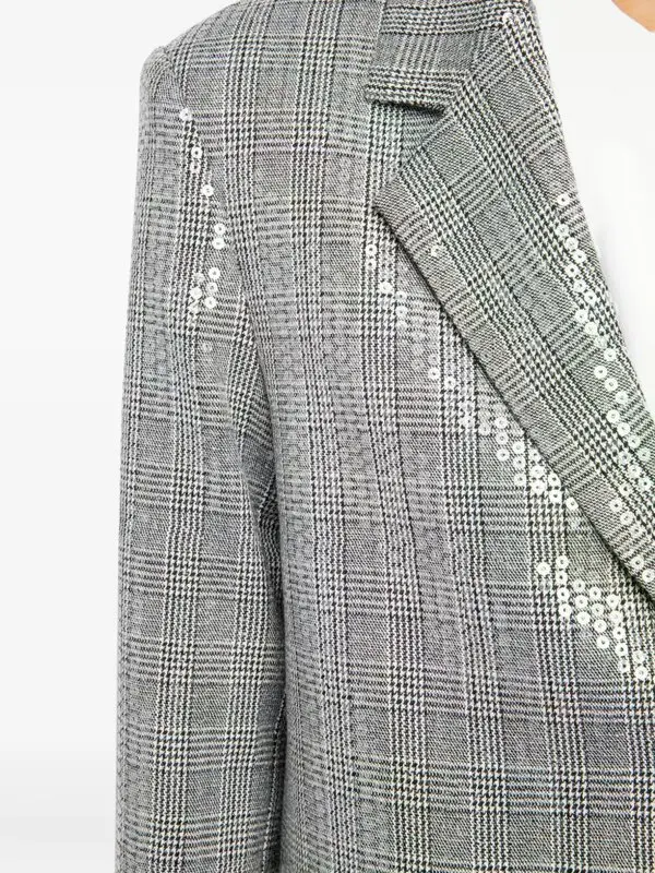 Zadig&Voltaire Sequin-embellished Check Blazer - Black