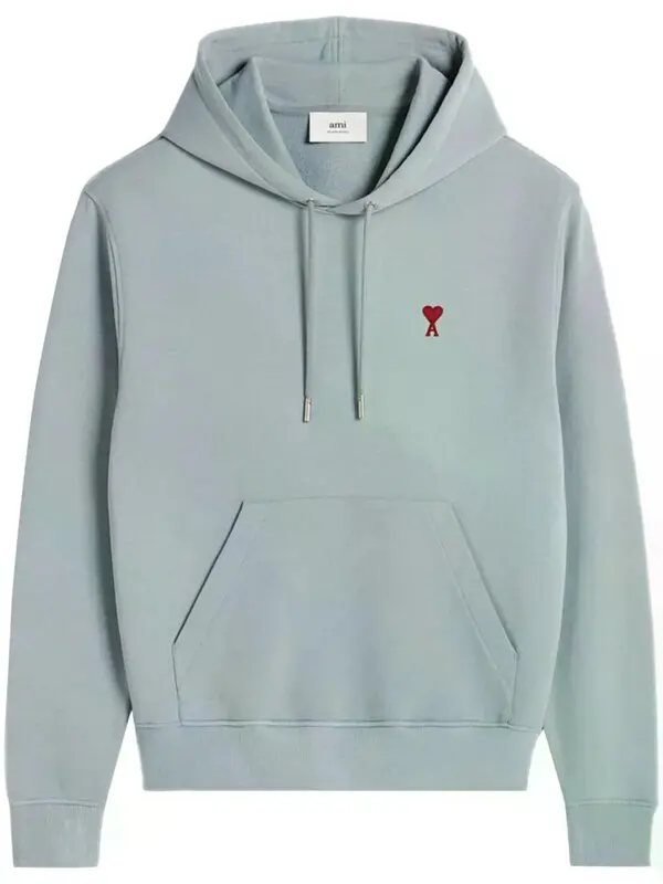 AMI Paris De Coeur-embroidered Hoodie