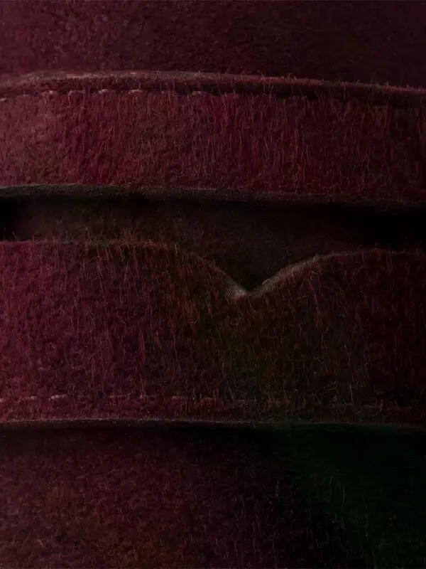 Prada Antiqued Suede Loafers - Red