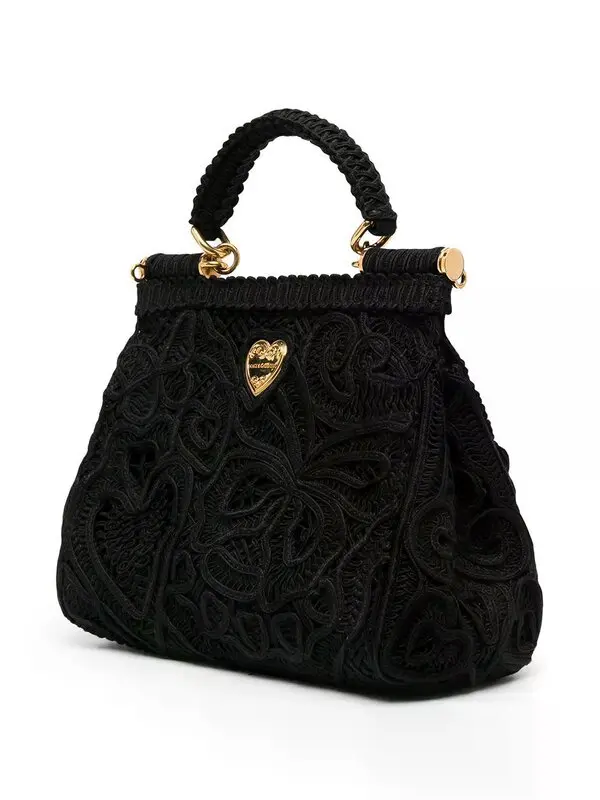 Dolce & Gabbana Small Sicily Macrame Tote Bag