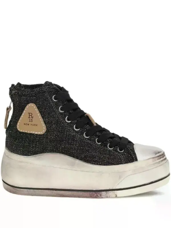 R13 Zip-detail Platform Sneakers