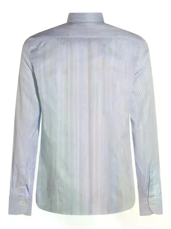 Canali Striped Long-sleeved Shirt