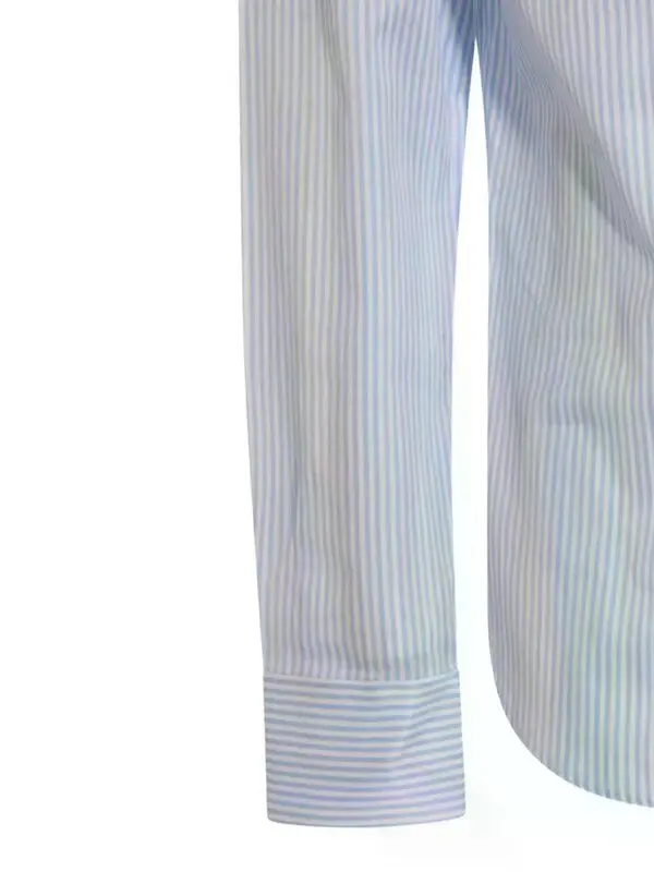 Canali Striped Long-sleeved Shirt