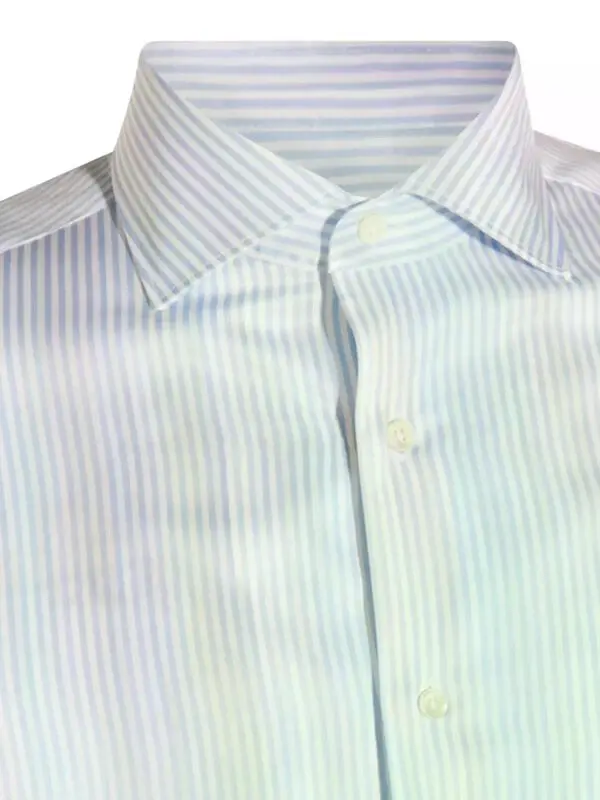 Canali Striped Long-sleeved Shirt
