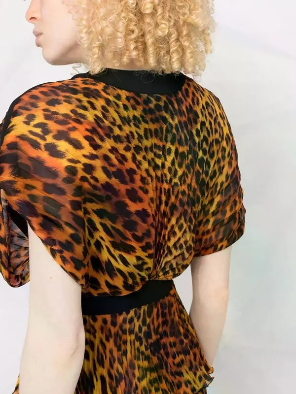 Roberto Cavalli Leopard-print Long Evening Dress