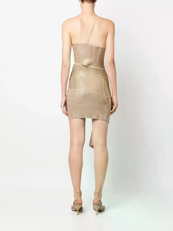 ANDREĀDAMO Crystal-embellished Asymmetric Dress