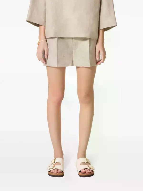 Valentino Garavani Linen Canvas Bermuda Shorts