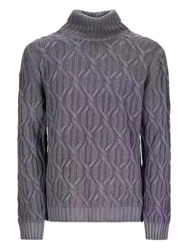 PT TORINO Turtleneck Cable-knit Sweater