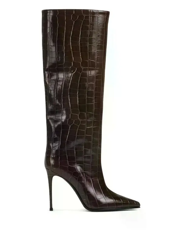 LE SILLA 100mm Eva Crocodile-embossed Stiletto Boots