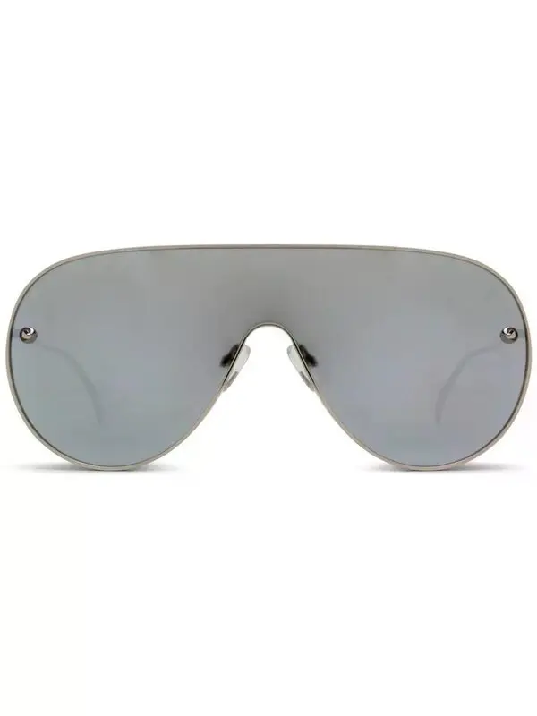 Alexander McQueen Oversized Frame Sunglasses - Silver