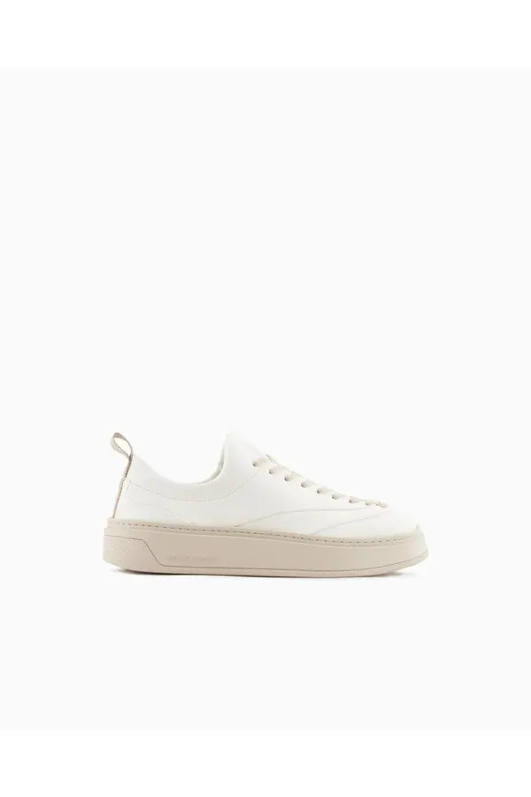 Emporio Armani Sneakers With Contrasting Laces - White