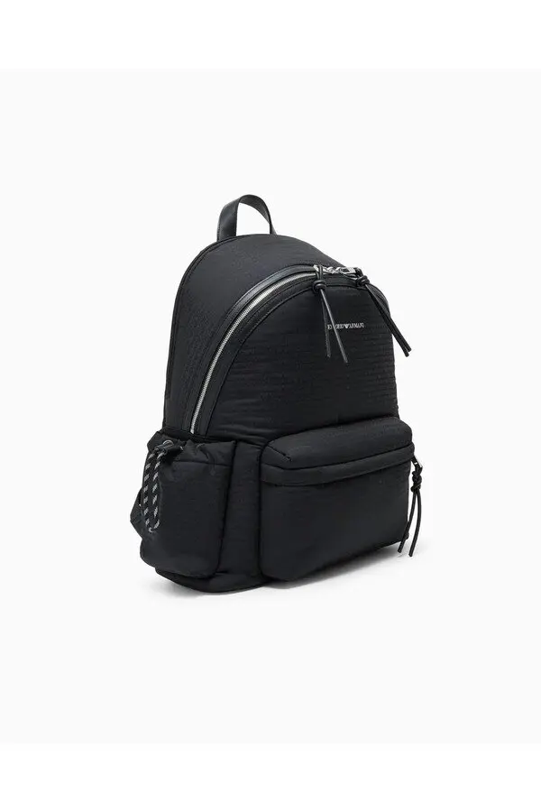 Emporio Armani Monogram Nylon Backpack