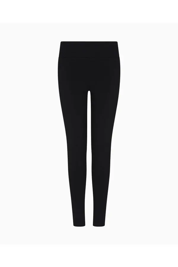 Emporio Armani Core Lady Stretch Cotton Jersey Leggings - Black