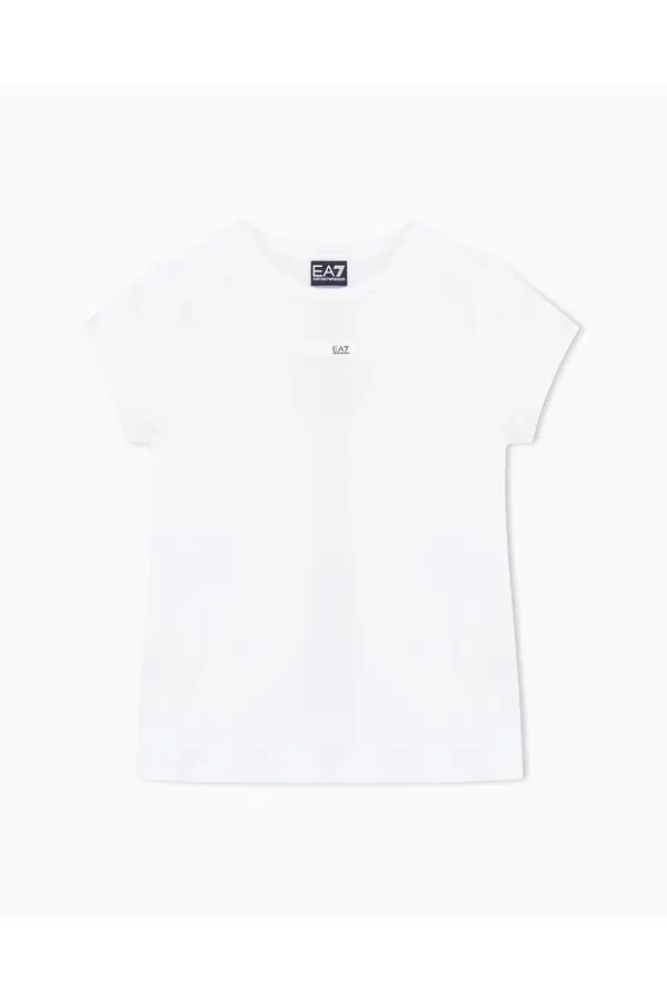 EA7 Dynamic Athlete Crew-neck T-shirt In Natural Ventus7 Technical Fabric - White